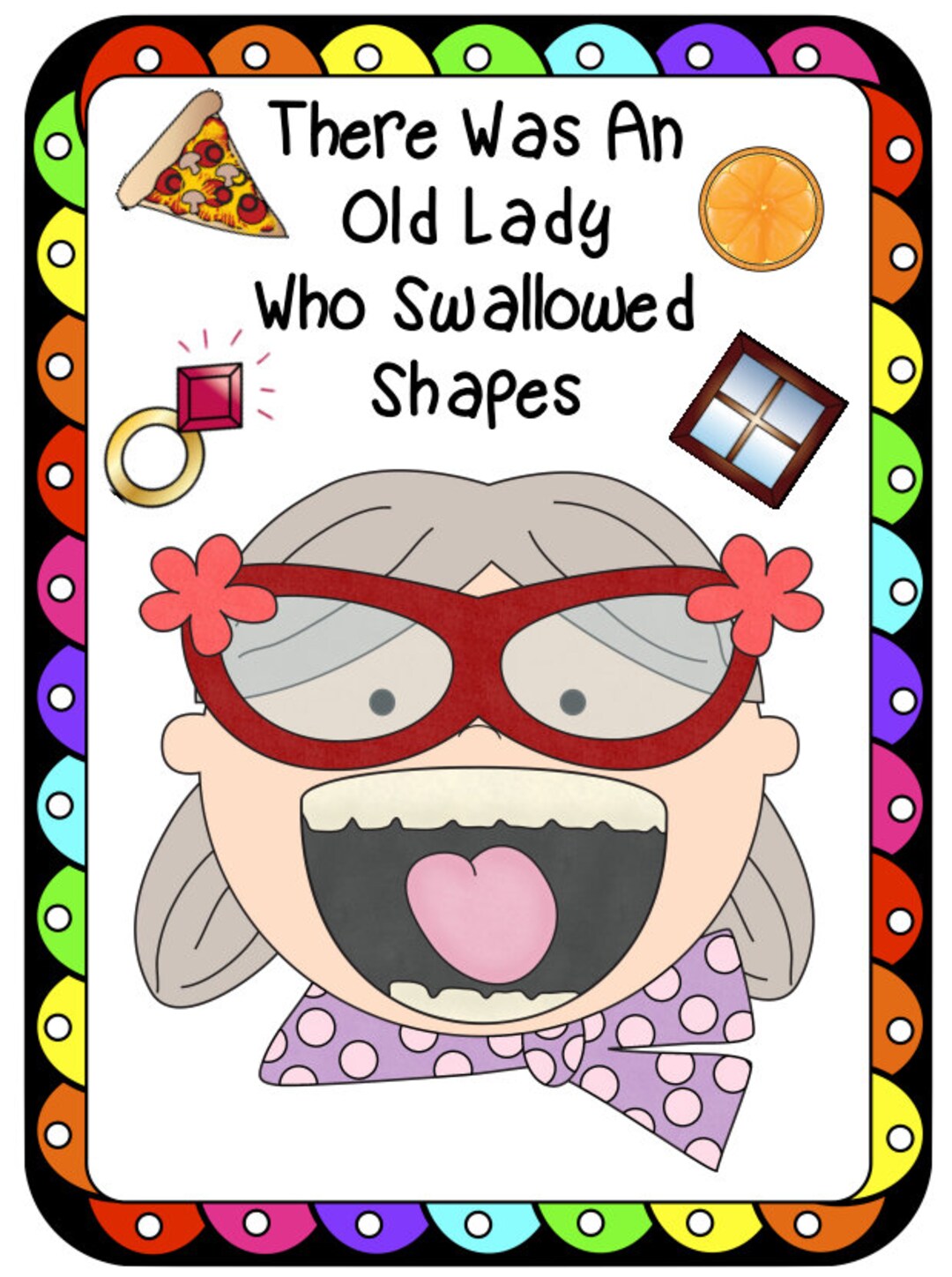 There Was an Old Lady Who Swallowed Shapes Recognition Sorting Fun - Etsy