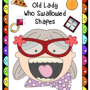 There Was an Old Lady Who Swallowed Shapes Recognition Sorting Fun - Etsy