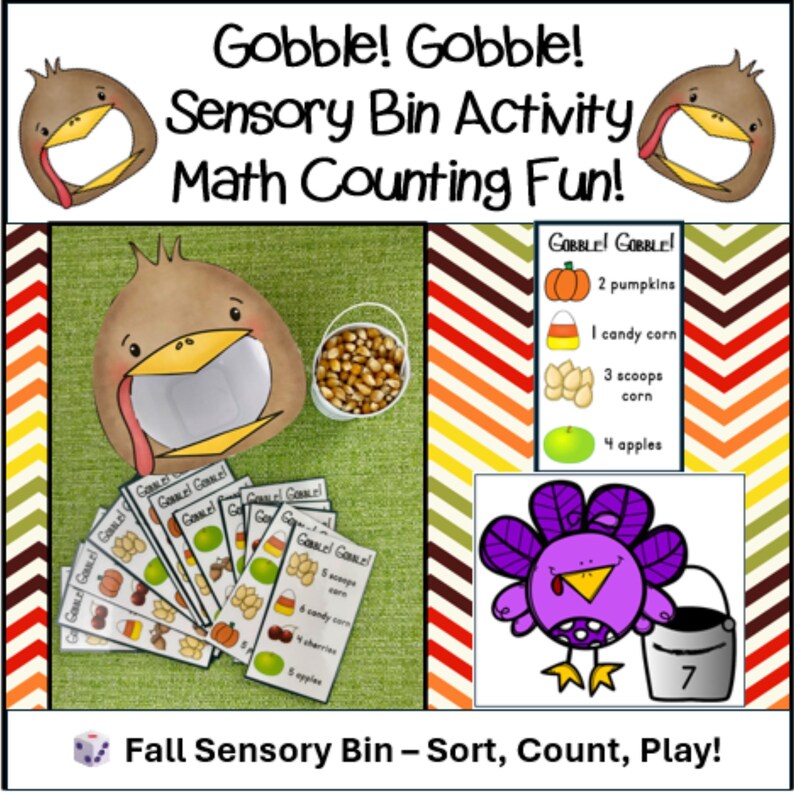 Feed the Turkey Game | Thanksgiving Math, Counting (PDF Download) - Etsy