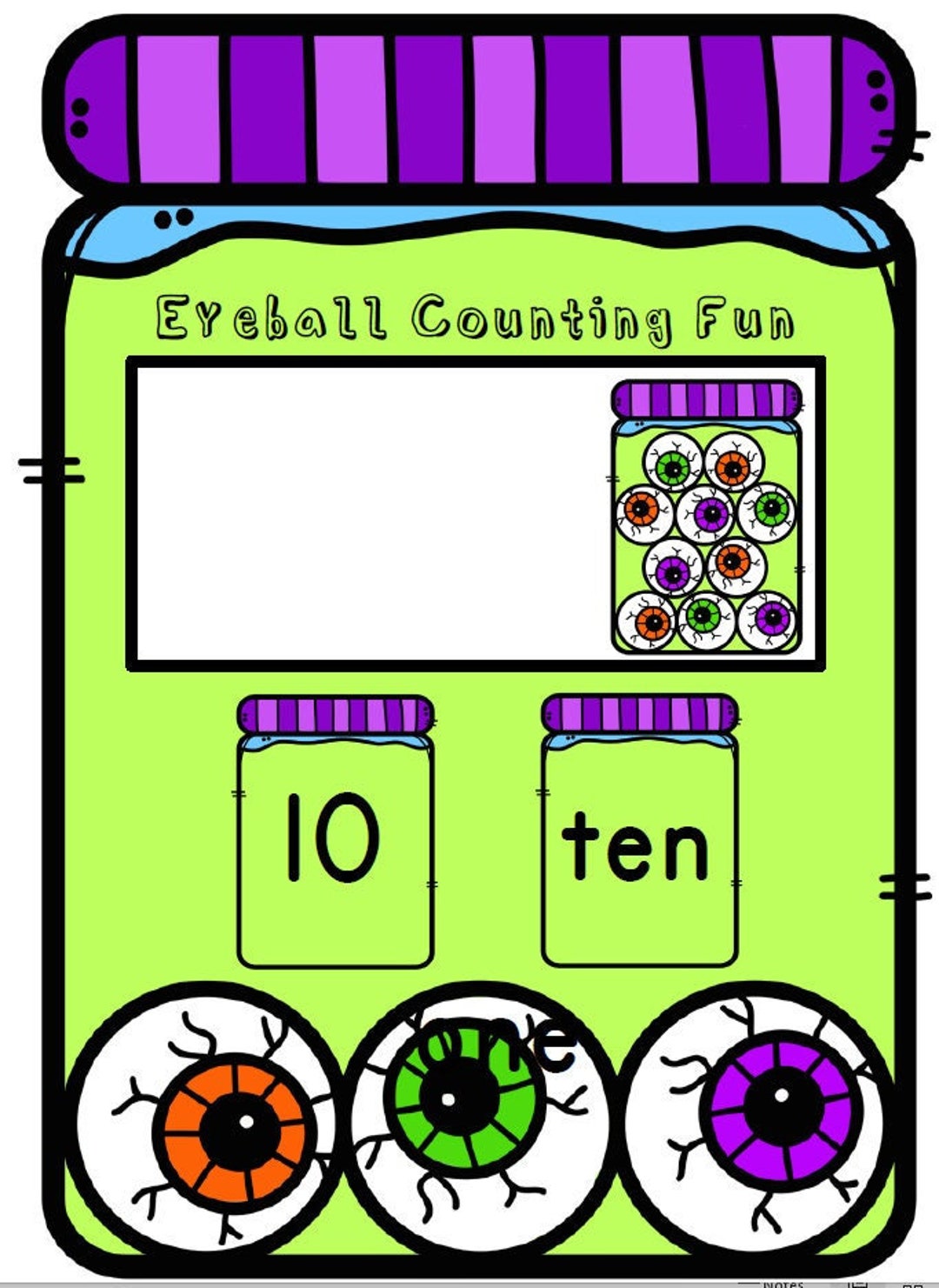 Eyeball Counting Fun Math Center Sensory Bin Activity Instant Download ...