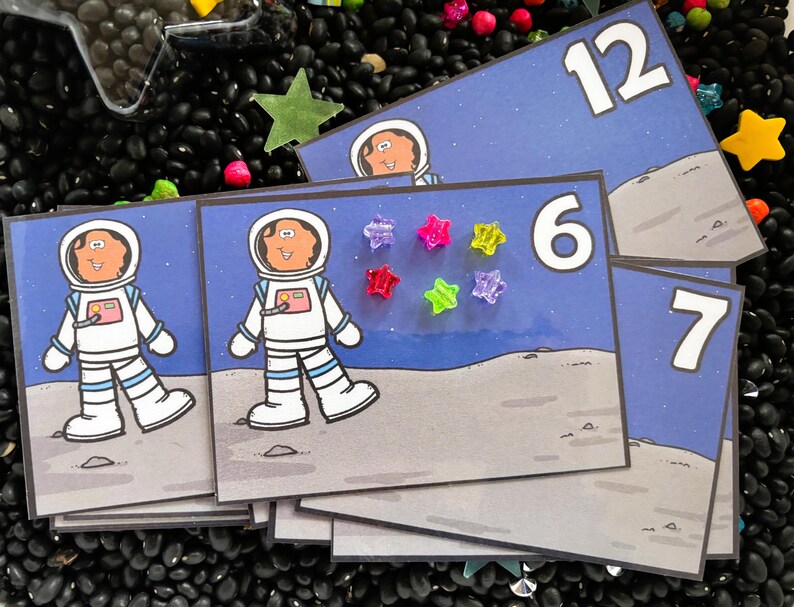 SPACE COUNTING | Math Center Activity | Kindergarten | Preschool ...