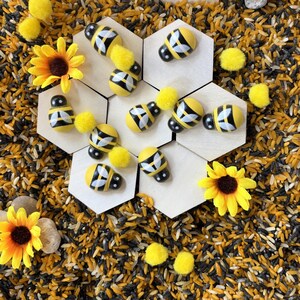 Spring Bee Sensory Bin Discover & Play | Build a Beehive | Tinker Tray ...