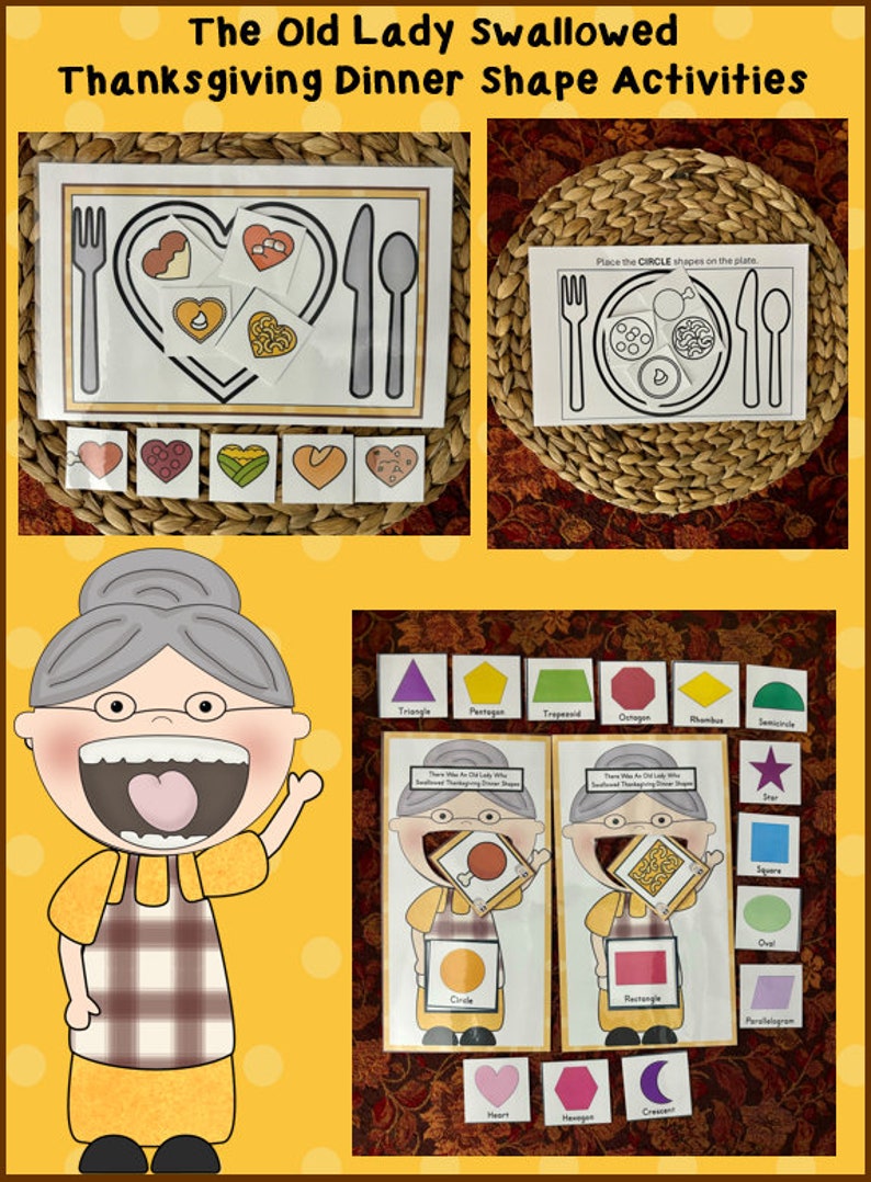 There Was an Old Lady Who Swallowed Shapes Sorting Recognition Feed Me ...