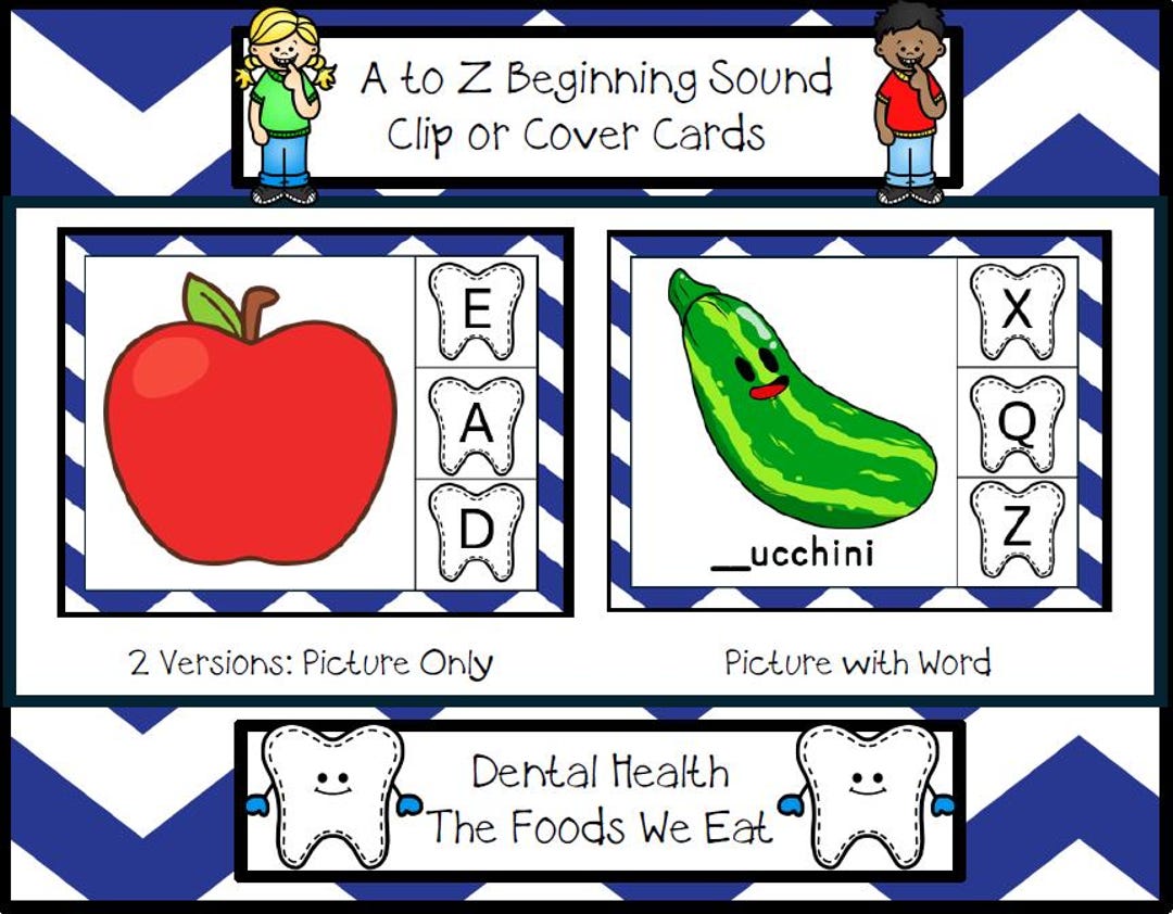 A to Z Foods We Eat, Beginning Sound, Dental Health, Montessori ...