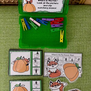 Where's the Fox? Learning Preposition Positional Word Fall Task Box ...