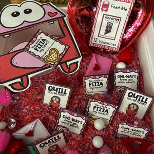 Valentine Feed Me Mailbox, Counting, Shapes, Math Center Activities ...
