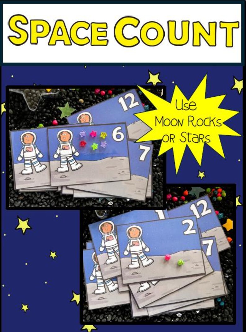 SPACE COUNTING | Math Center Activity | Kindergarten | Preschool ...