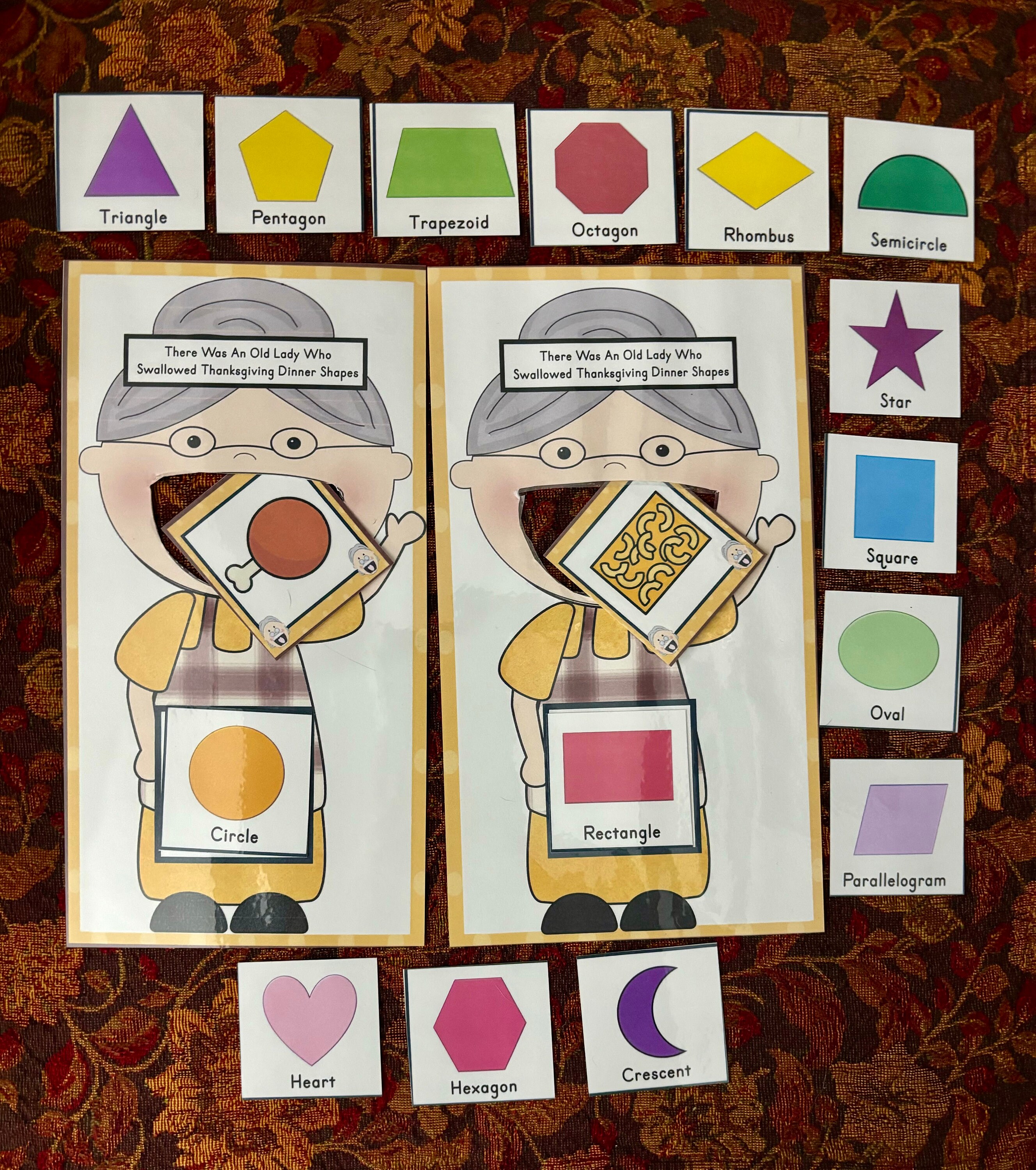 There Was an Old Lady Who Swallowed Shapes Sorting Recognition Feed Me ...