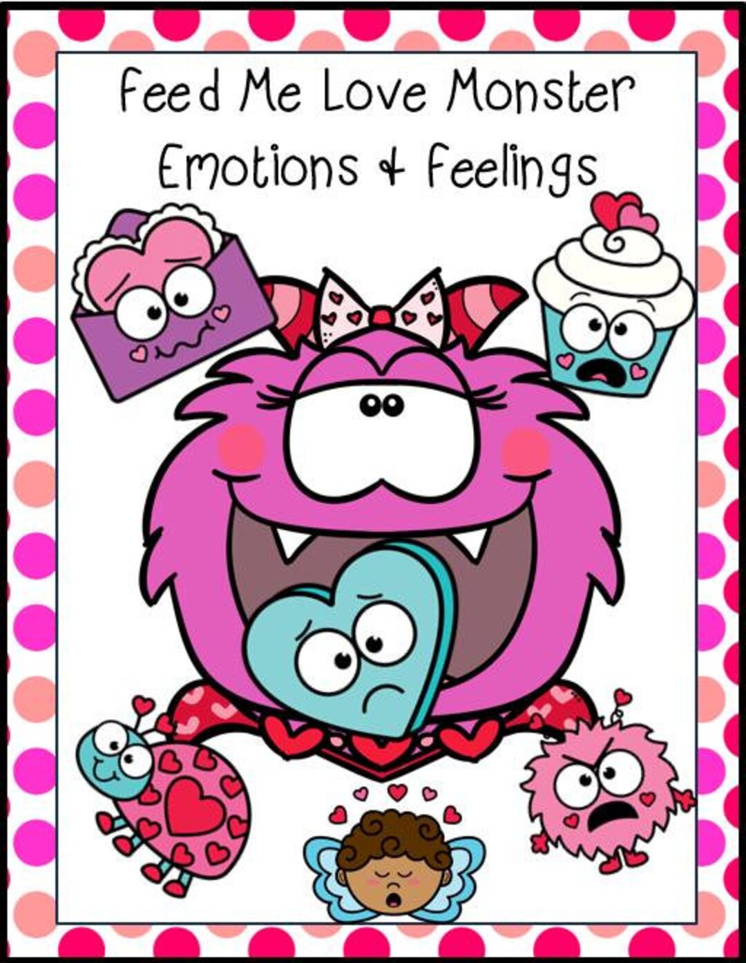 Valentine Feed Me Love Monster Emotions Activity Feeling Sensory Bin ...