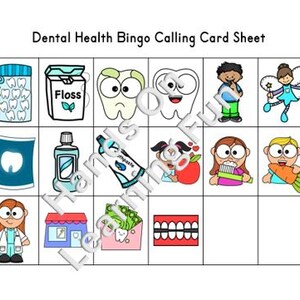 Dental Health BINGO Preschool L Teeth BINGO Activity | Dentist BINGO ...