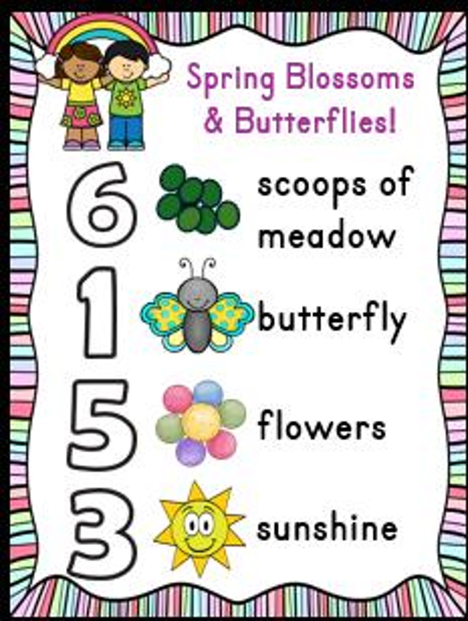 SPRING SENSORY Bin CARDS | Blossoms & Butterflies | Sensory Bin ...