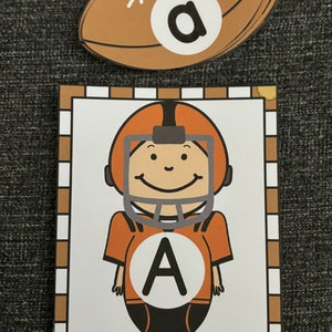 Touchdown Football Task Box Center Letter Number Recognition Sensory ...
