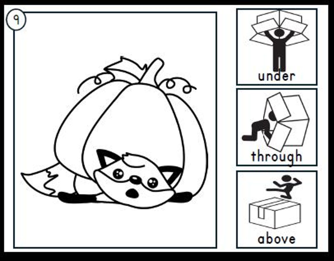 Where's the Fox? Learning Preposition Positional Word Fall Task Box ...