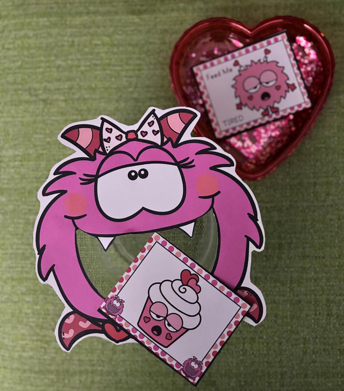 Valentine Feed Me Love Monster Emotions Activity Feeling Sensory Bin ...