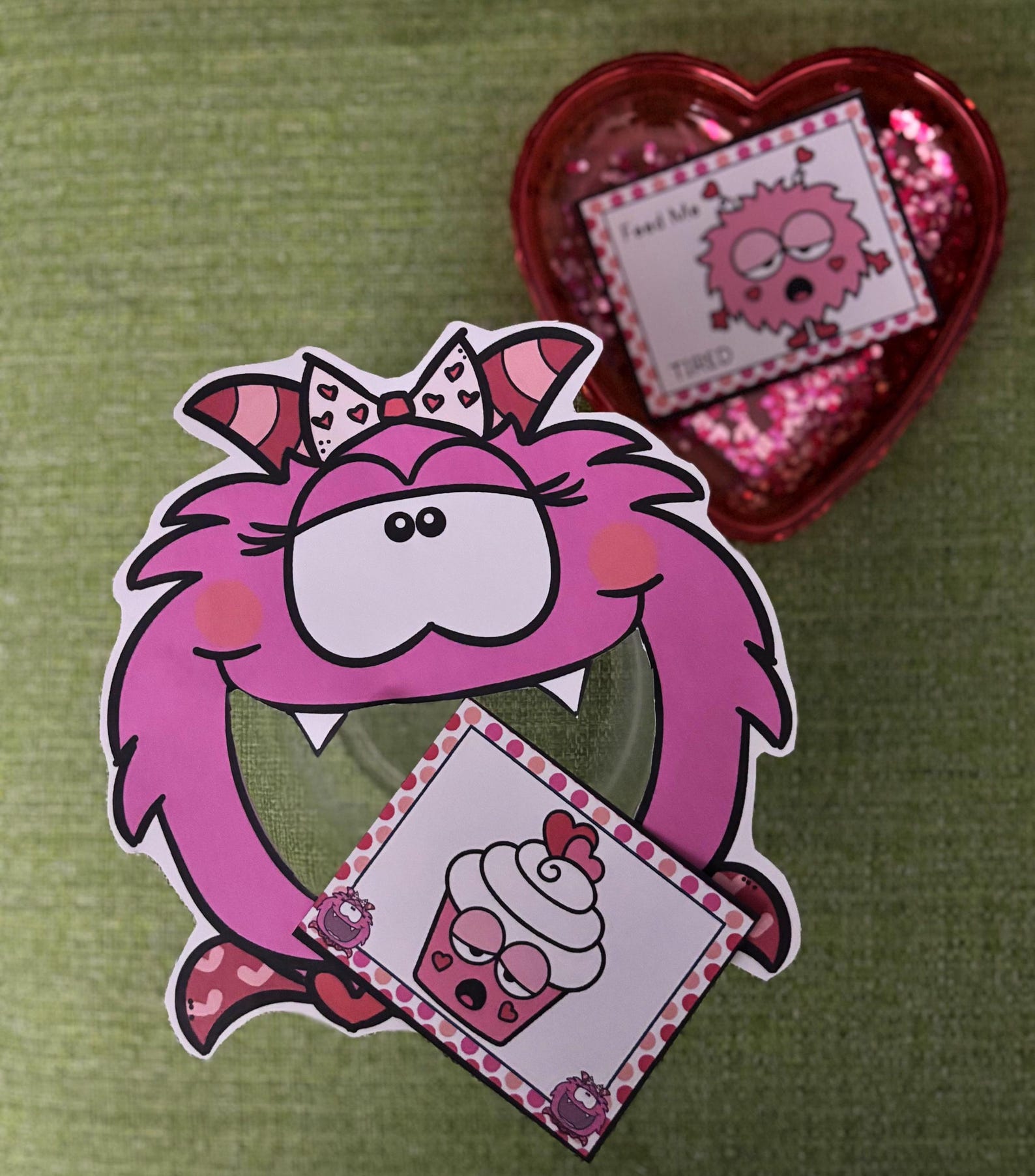 Valentine Feed Me Love Monster Emotions Activity Feeling Sensory Bin ...