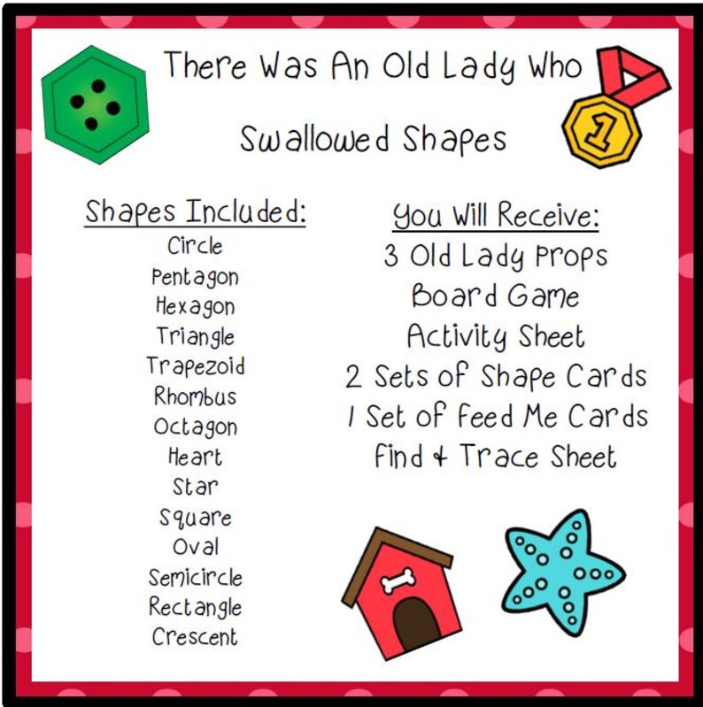 There Was an Old Lady Who Swallowed Shapes | 2D Real World Shape ...