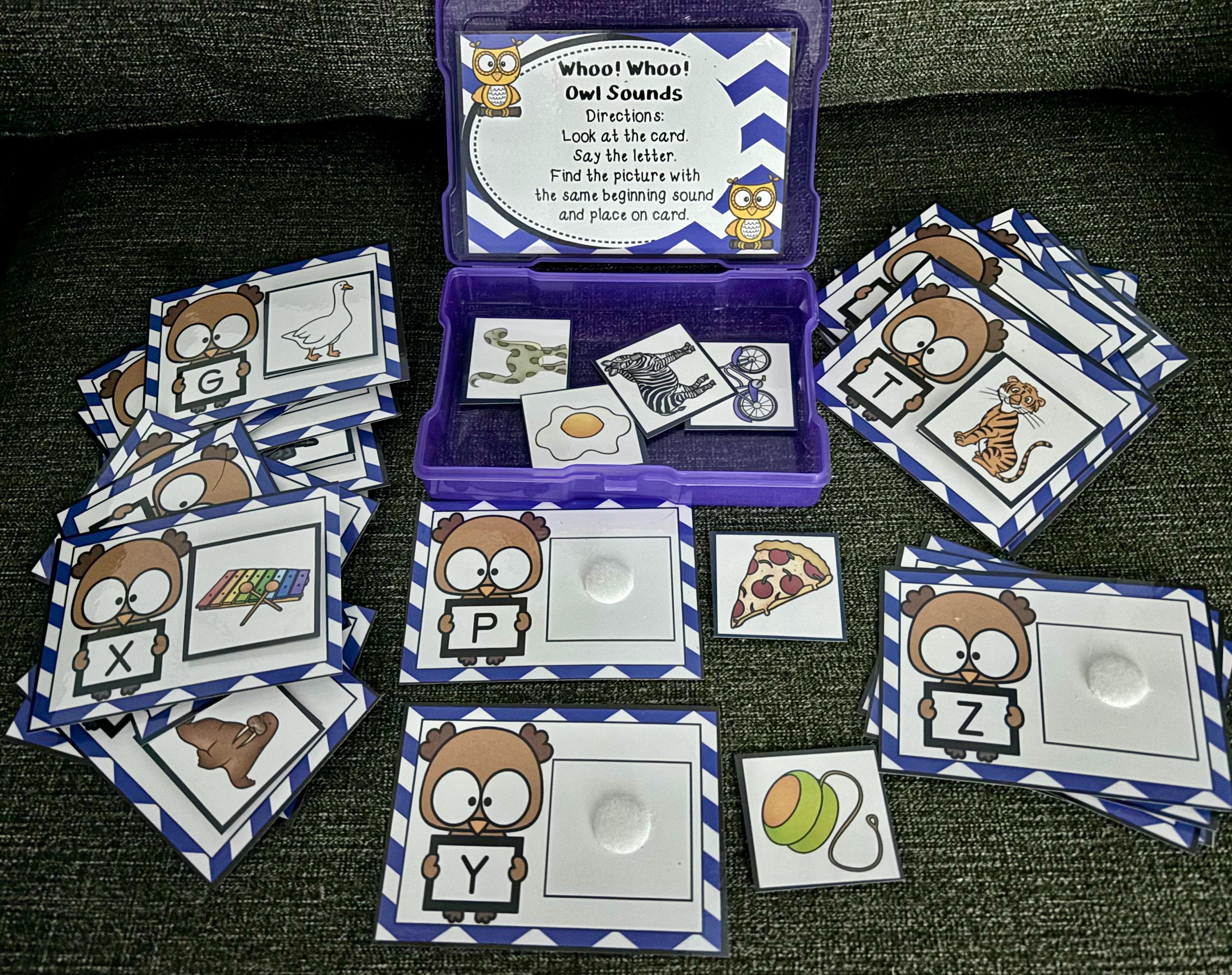 Whoo! Owl Beginning Sounds Printable Alphabet Preschool Curriculum ...