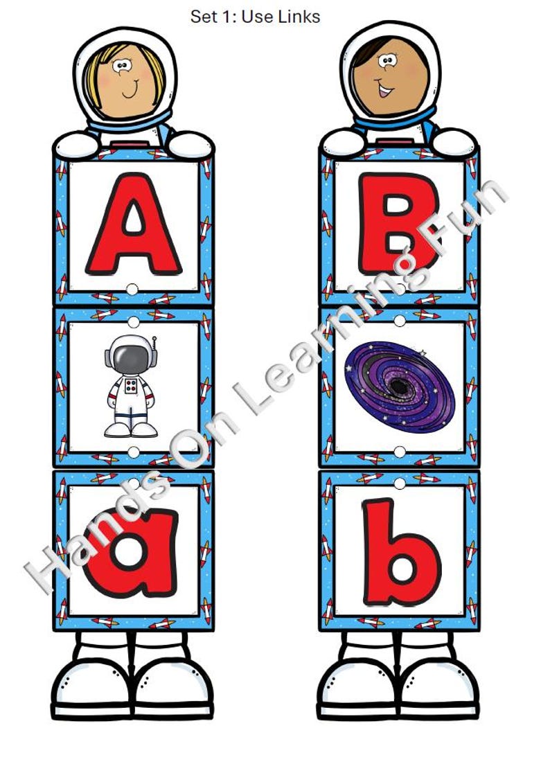 Build an Astronaut | Letter Recognition | Beginning Sound | Literacy ...