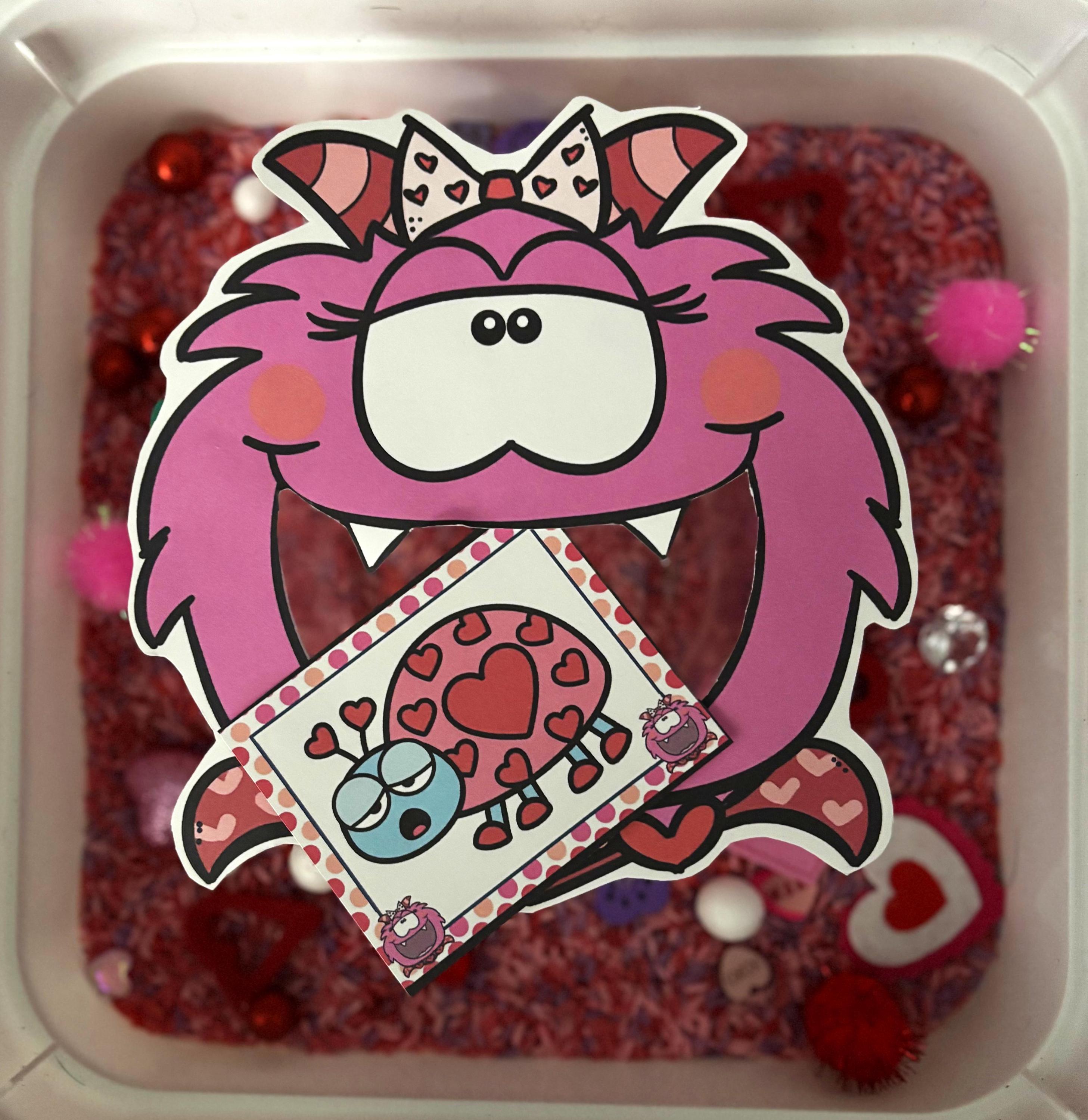 Valentine Feed Me Love Monster Emotions Activity Feeling Sensory Bin ...