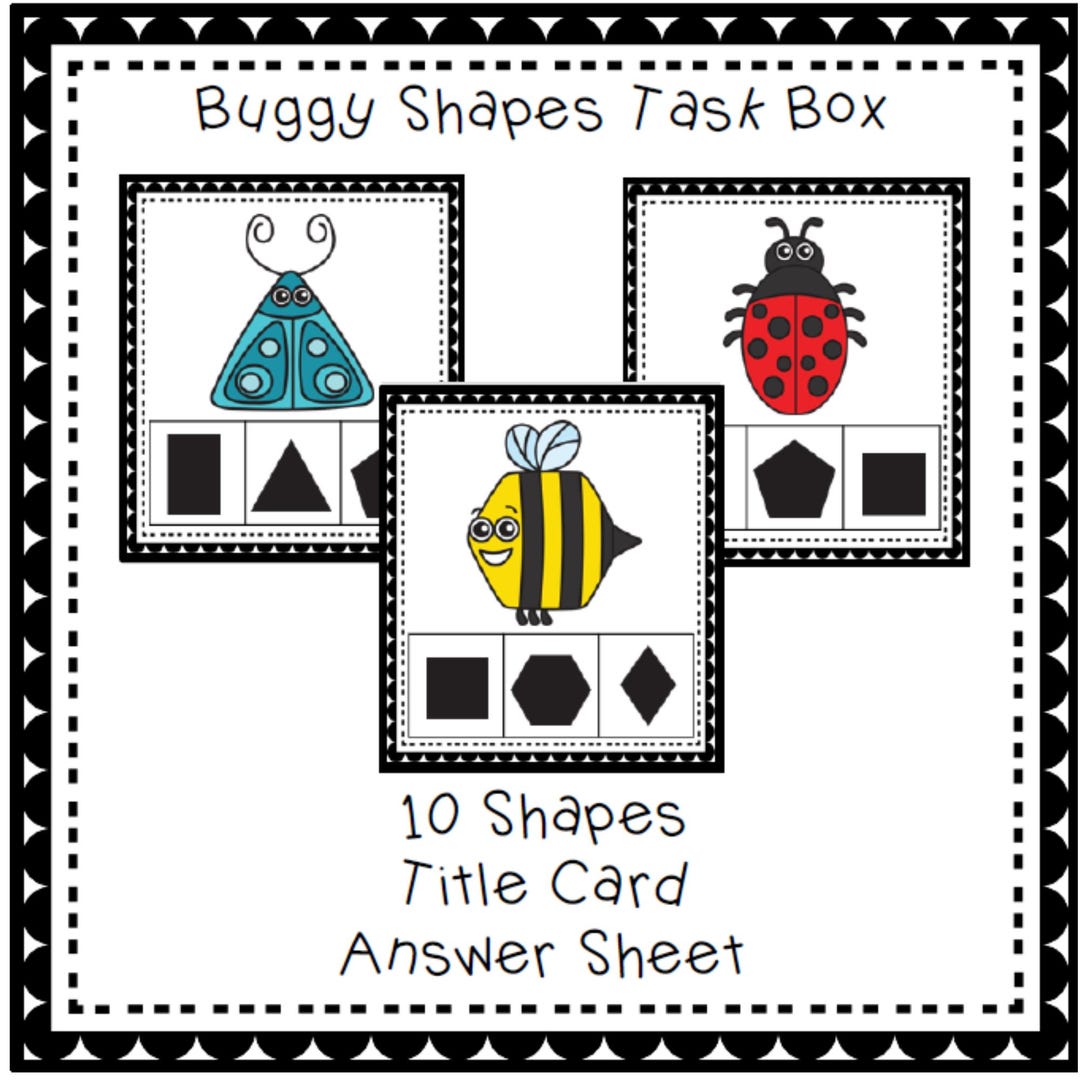 Buggy Shape Task Box | Montessori Lnsect Bug | Independent Center ...
