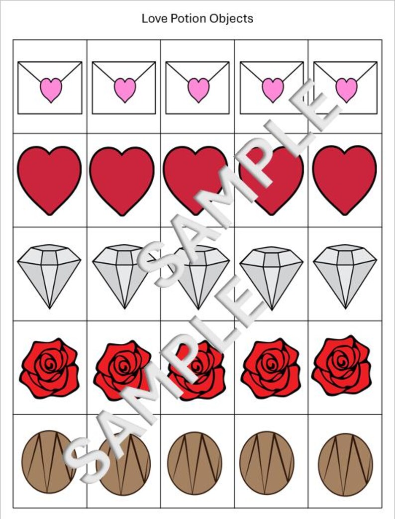 Valentine Love Potion Recipe Cards Matching Counting Measuring Activity ...