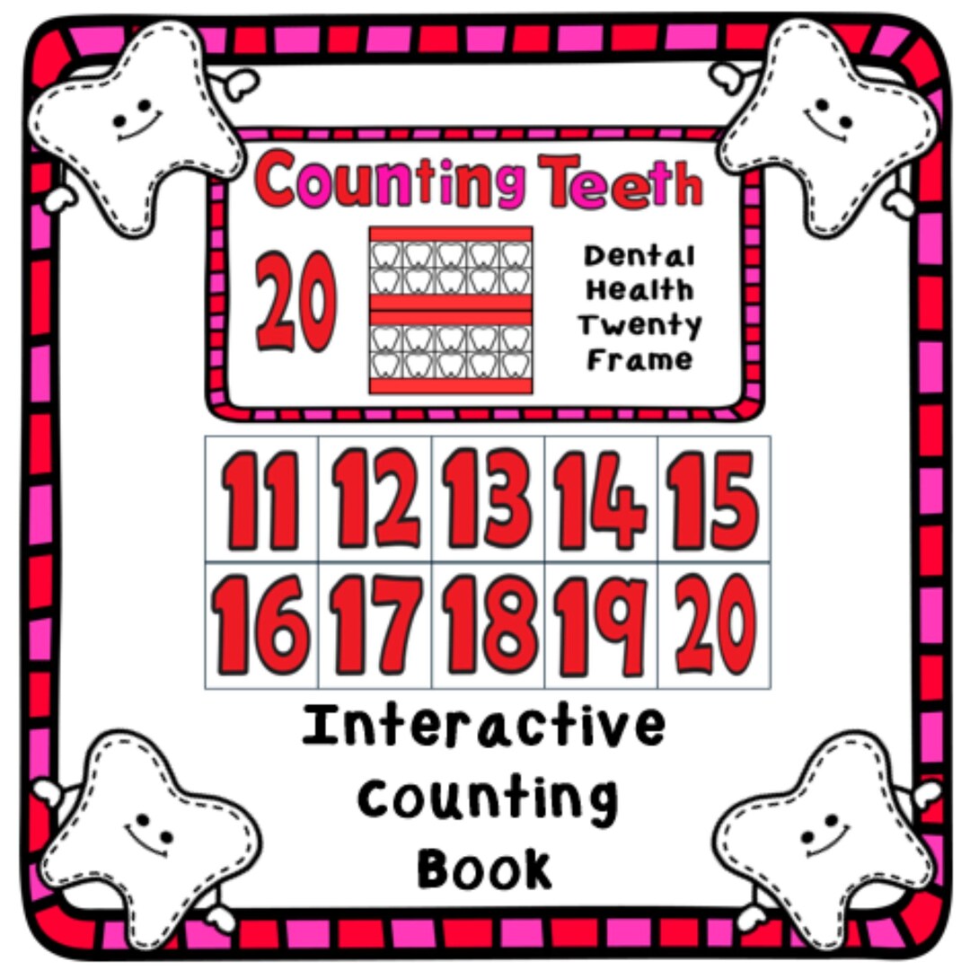 Counting Teeth Interactive Book | Count to 20 L Kindergarten L Dental ...