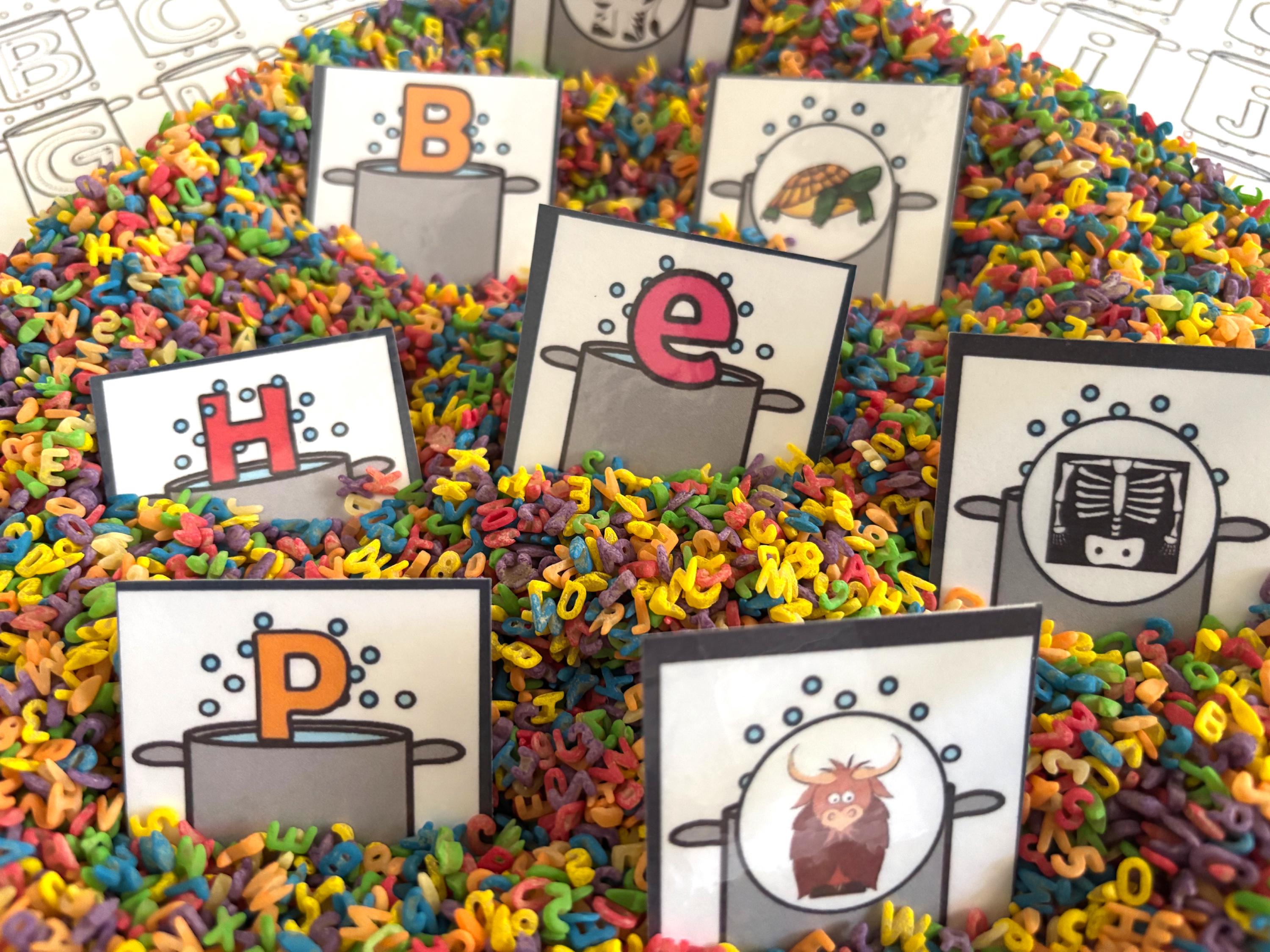 Alphabet Soup Letter Recognition Activity | Sensory Bin (PDF Download ...