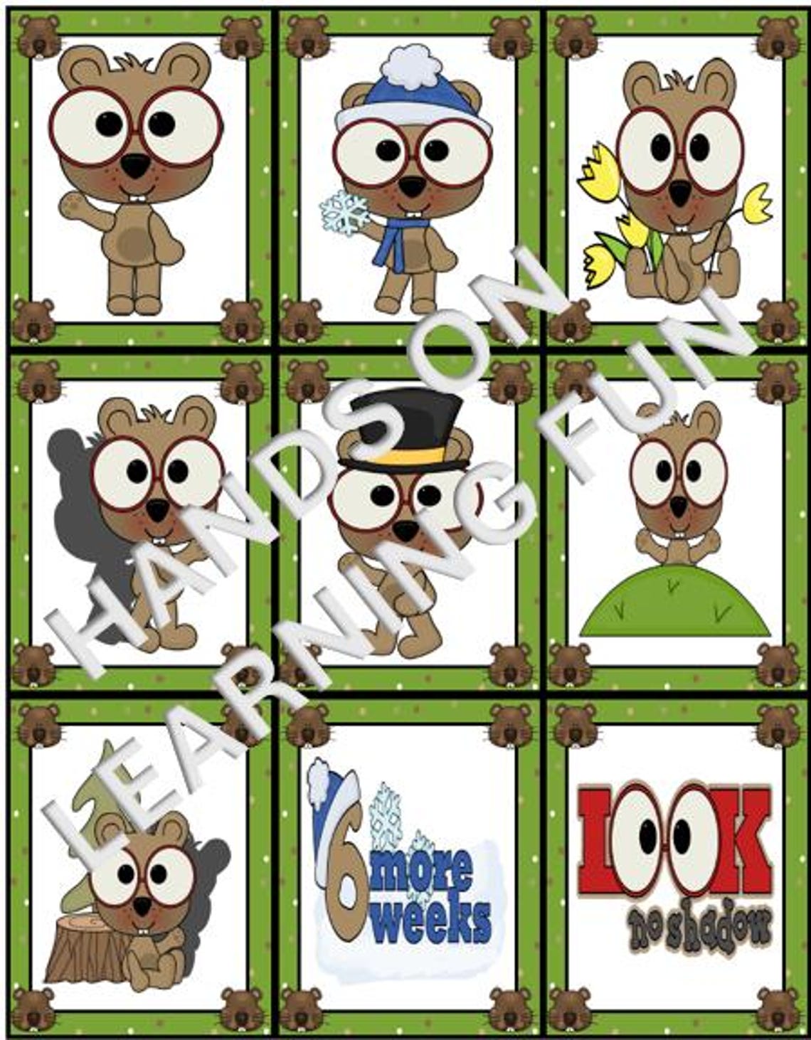 Groundhog Day Bingo, 12 Printable Groundhog Day Bingo Cards, Groundhog ...