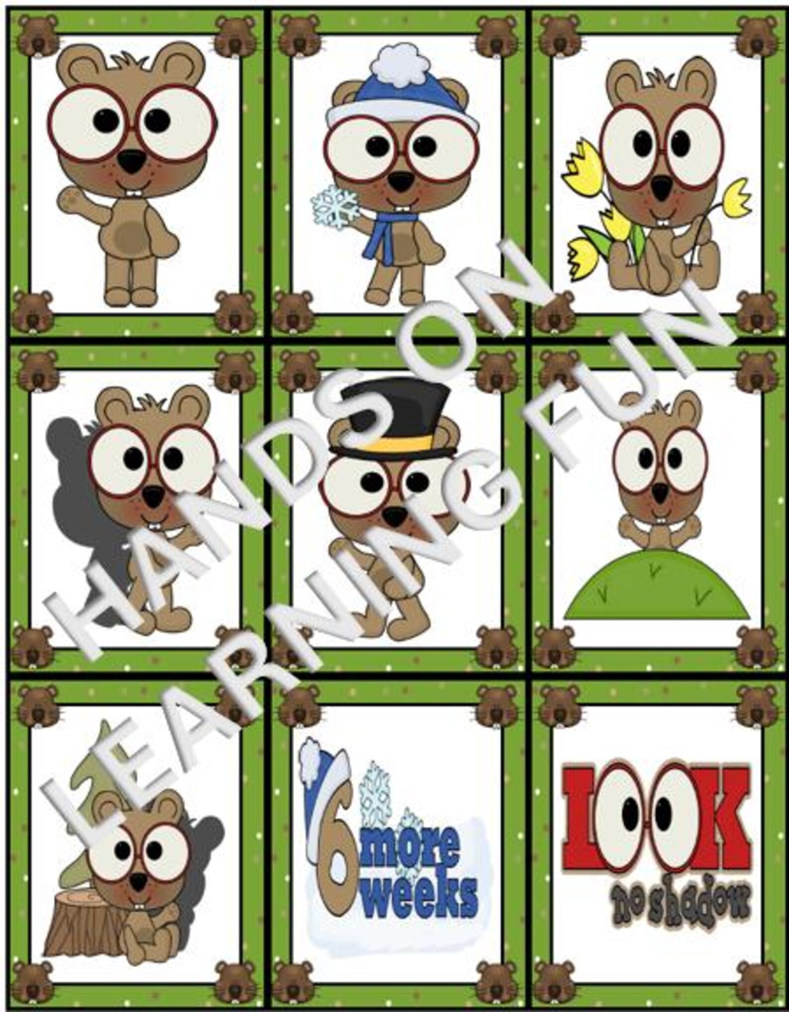 Groundhog Day Bingo, 12 Printable Groundhog Day Bingo Cards, Groundhog ...