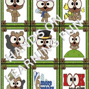 Groundhog Day Bingo, 12 Printable Groundhog Day Bingo Cards, Groundhog ...