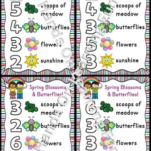 SPRING SENSORY Bin CARDS | Blossoms & Butterflies | Sensory Bin ...