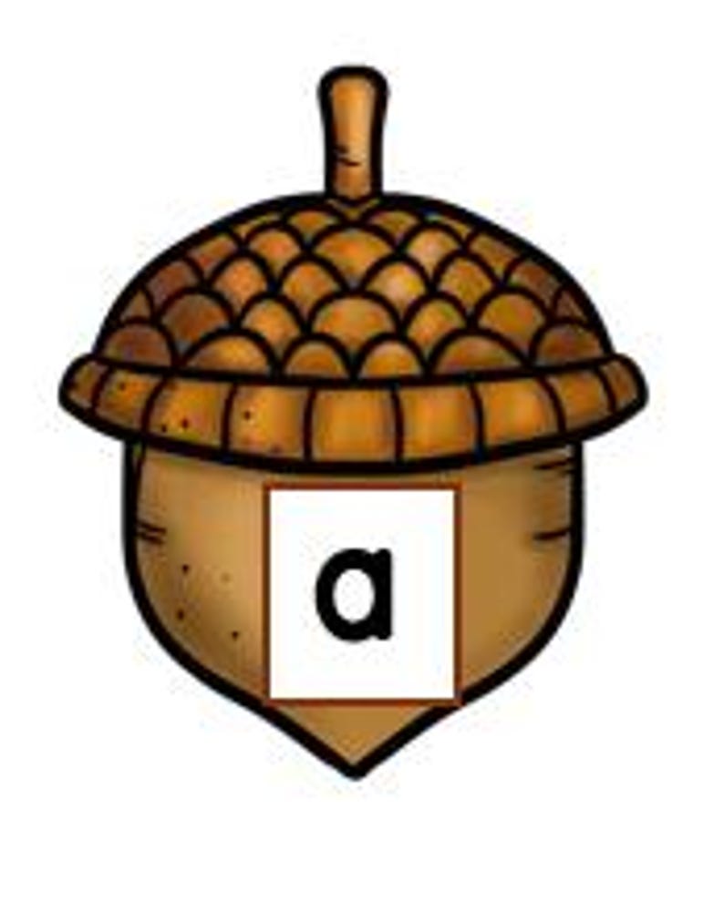 Kids Fall Activity Nutty Acorn Letter Recognition Task Box Activity ...