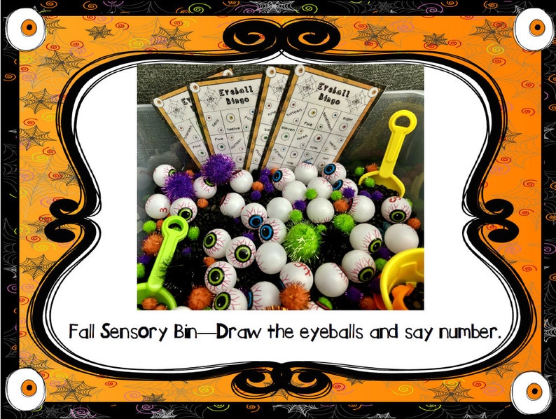 Eyeball Bingo & Sensory Bin Counting 0- 20 Math Center Activity ...