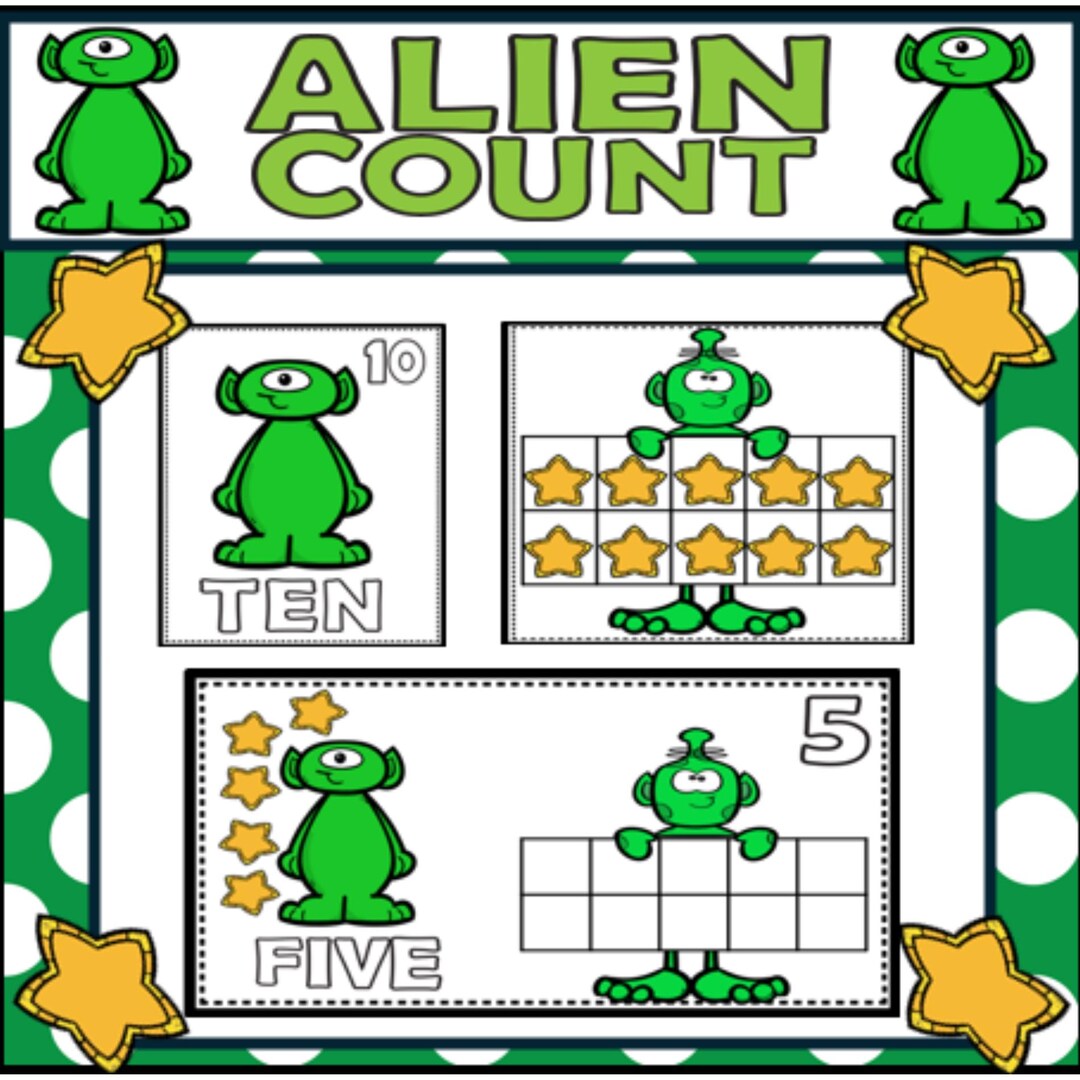 Outer Space Alien Counting | Ten Frame | Math Center | Homeschool ...
