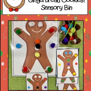 Feed Me Recipe Cards Making Gingerbread Cookies Sensory Bin Pattern ...