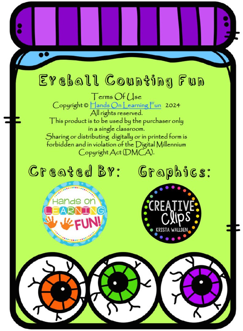Eyeball Counting Fun Math Center Sensory Bin Activity Instant Download ...