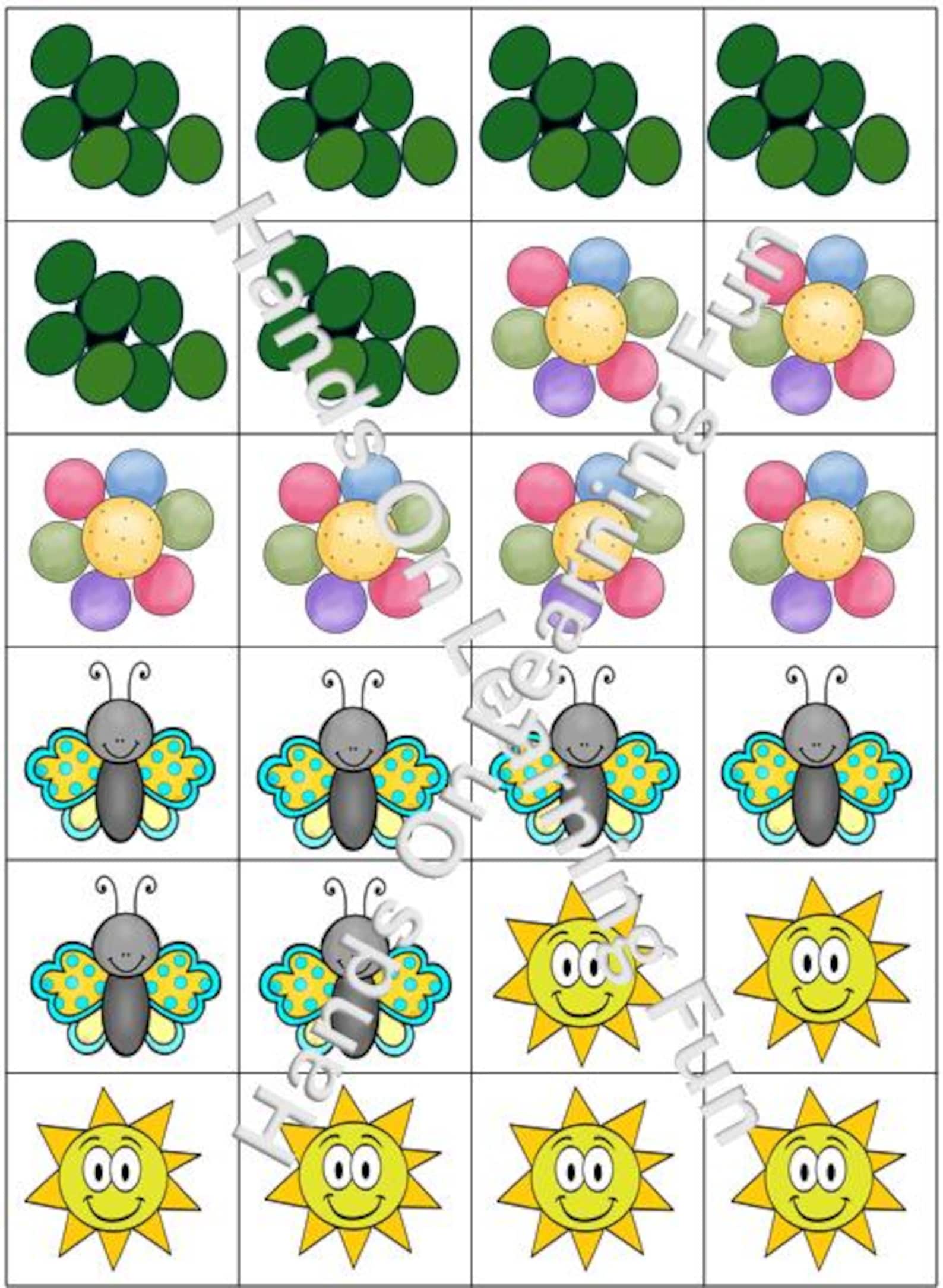 SPRING SENSORY Bin CARDS | Blossoms & Butterflies | Sensory Bin ...