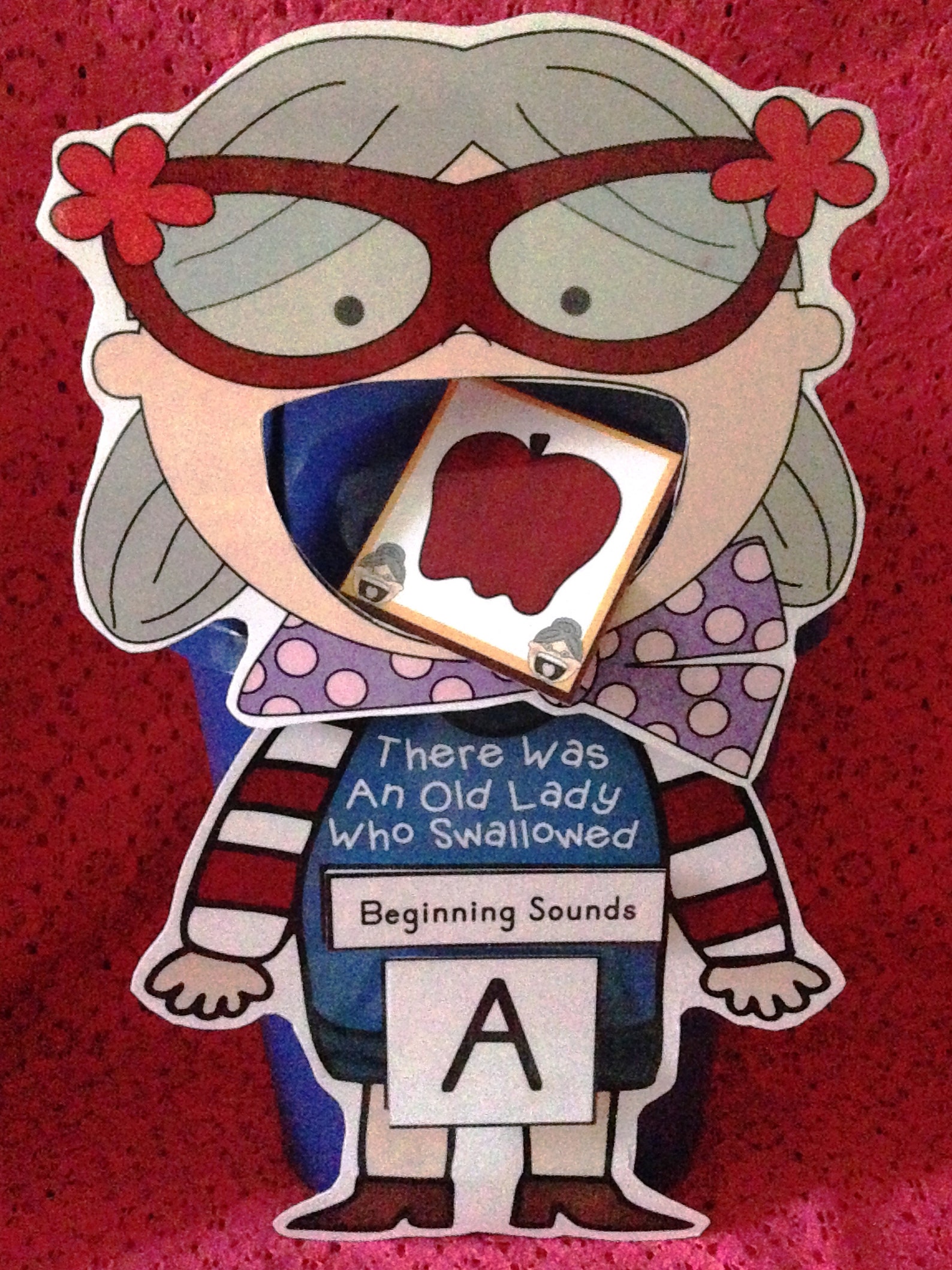 Old Lady Beginning Sounds Literacy Center: Letter Recognition Game (PDF ...