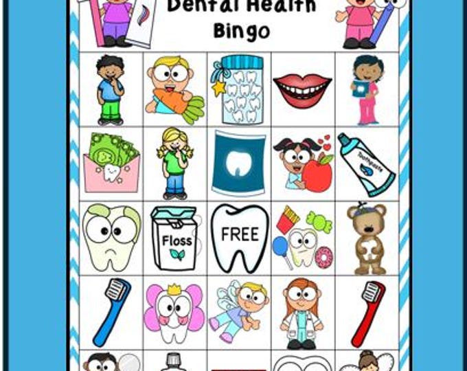 Dental BINGO Game, Oral Hygiene Bingo, Health Games, Patient Education ...