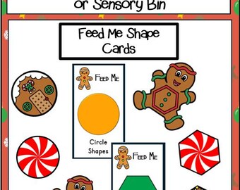 Feed Me Letters Gingerbread Sensory Bin Alphabet Recognition Activity ...