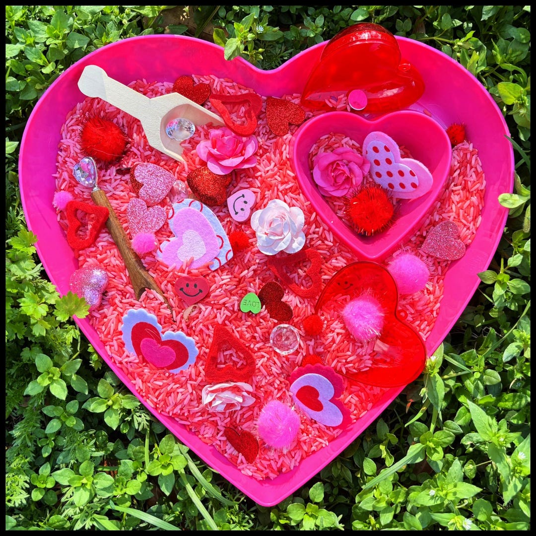 Valentines Day Sensory Bin Filler, Discover and Play Kit, Imaginative ...
