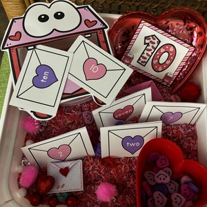 Valentine Feed Me Mailbox, Counting, Shapes, Math Center Activities ...