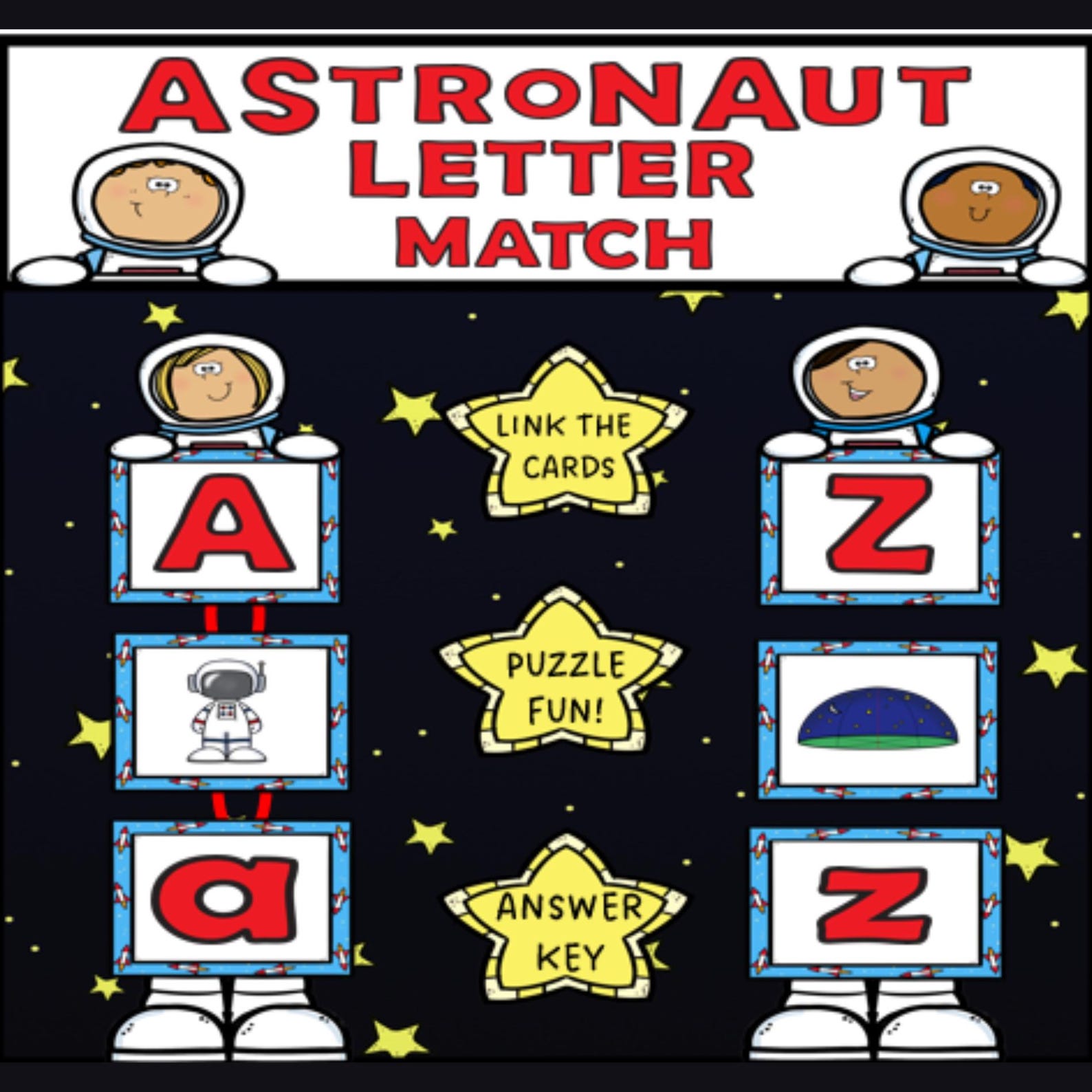 Build an Astronaut | Letter Recognition | Beginning Sound | Literacy ...