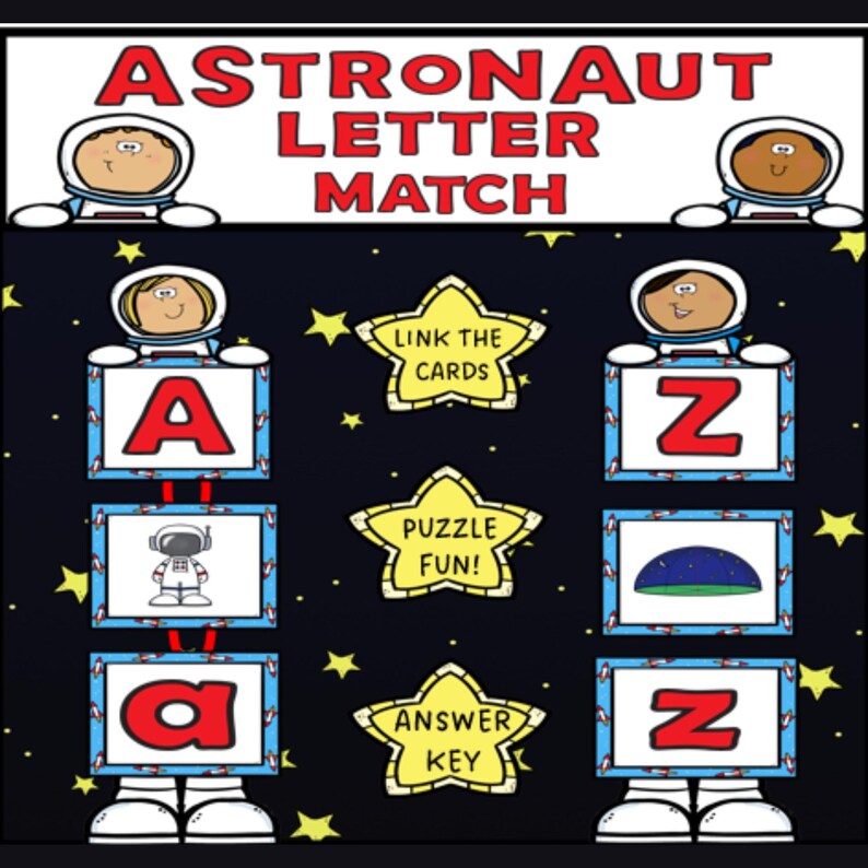 Build an Astronaut | Letter Recognition | Beginning Sound | Literacy ...