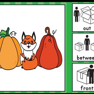 Where's the Fox? Learning Preposition Positional Word Fall Task Box ...