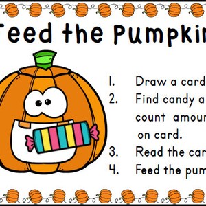 Feed the Pumpkin Task Box Center Beginning Sound & Counting up to 10 ...