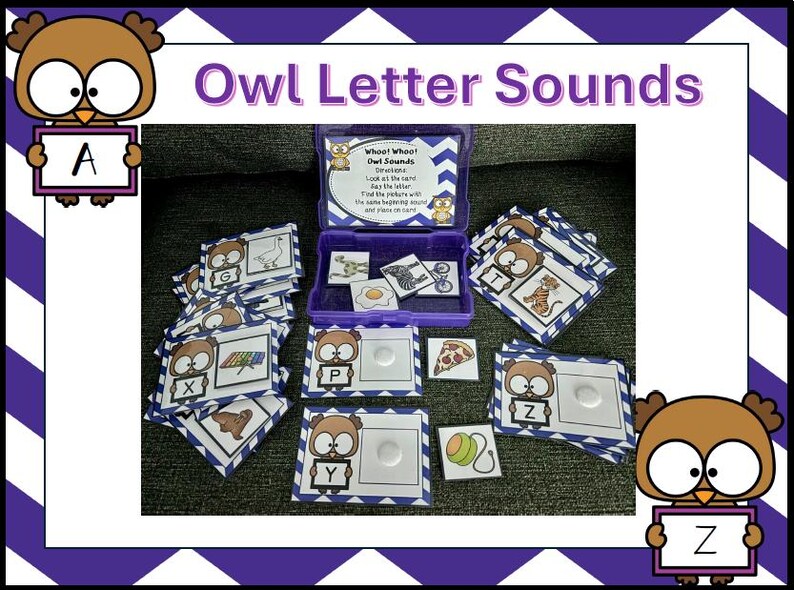Whoo! Owl Beginning Sounds Printable Alphabet Preschool Curriculum ...