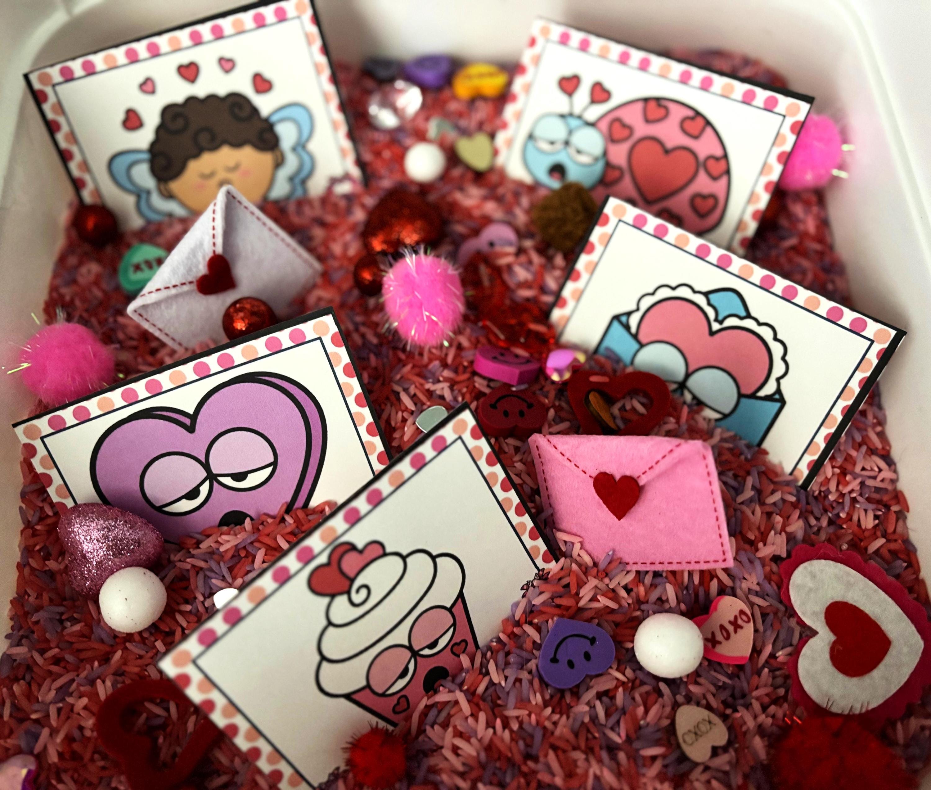 Valentine Feed Me Love Monster Emotions Activity Feeling Sensory Bin ...