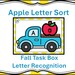 Apple Letter Sort Task Box: ABC Recognition Game (PDF) - Etsy