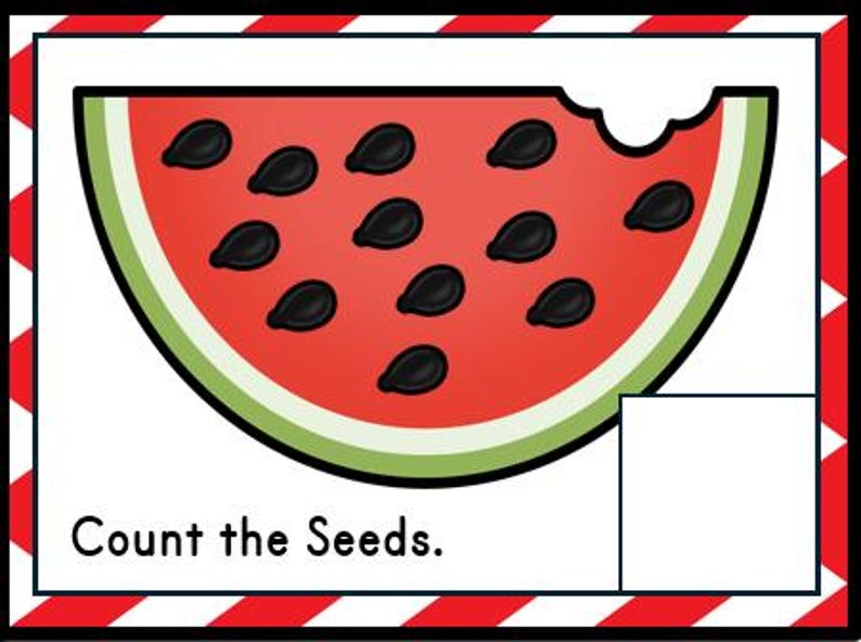 Watermelon Seed Counting | Task Box | Sensory Bin | Fine Motor | Number ...